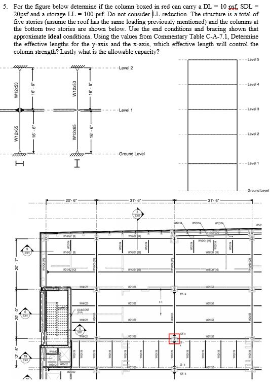 5. For the figure below determine if the column boxed | Chegg.com