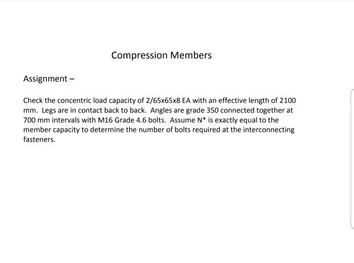 find the capacity of battened compression members? | Chegg.com