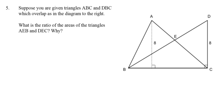 Solved 5. Suppose you are given triangles ABC and DBC which | Chegg.com