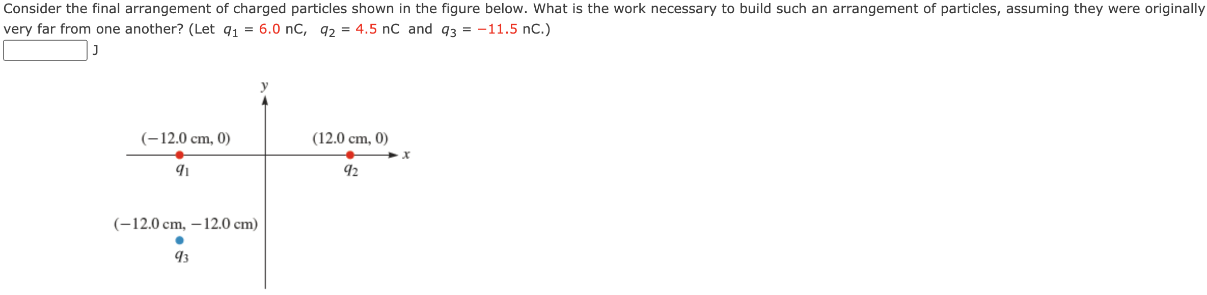 Solved Consider the final arrangement of charged particles | Chegg.com