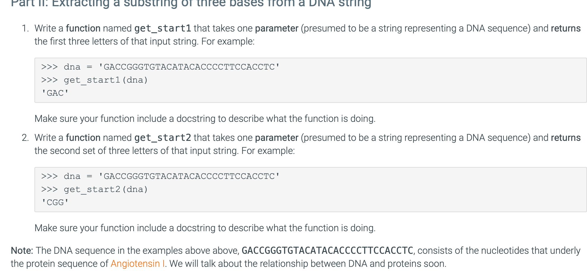 Solved Part I: Length of a DNA sequence 1. Start by | Chegg.com