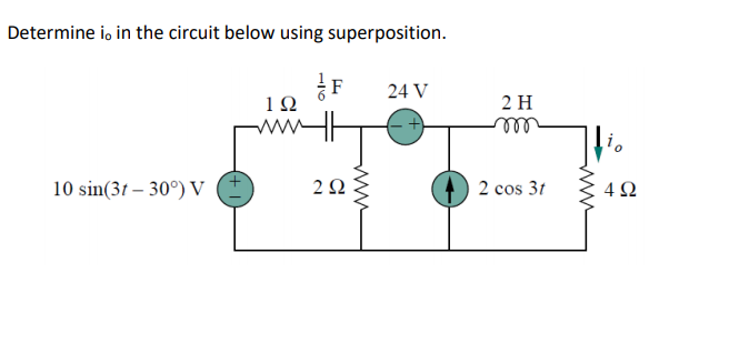 Solved Determine io in the circuit below using | Chegg.com