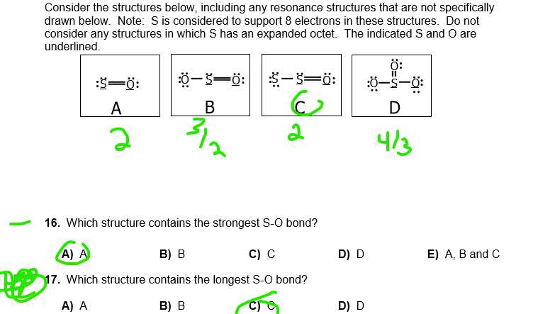Solved Consider the structures below, including any | Chegg.com