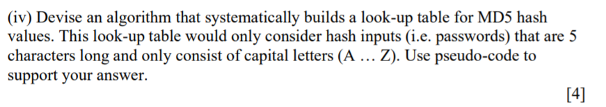 (iv) Devise an algorithm that systematically builds a | Chegg.com