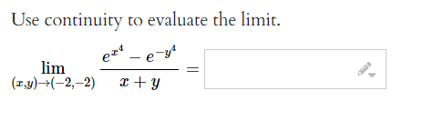 Solved Use continuity to evaluate the limit. | Chegg.com