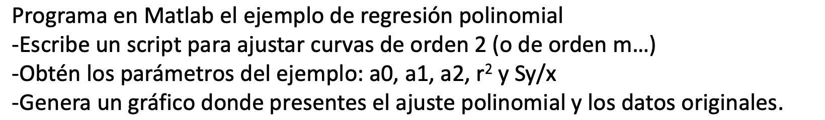 Solved Programa en Matlab el ejemplo de regresión | Chegg.com