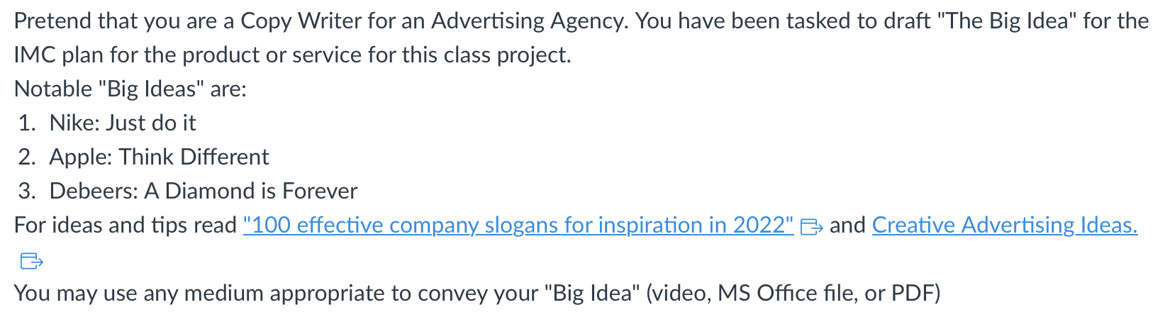 Solved Pretend that you are a Copy Writer for an Advertising | Chegg.com