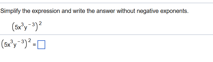 Solved Use the negative exponent rules to simplify 12 5 12 | Chegg.com