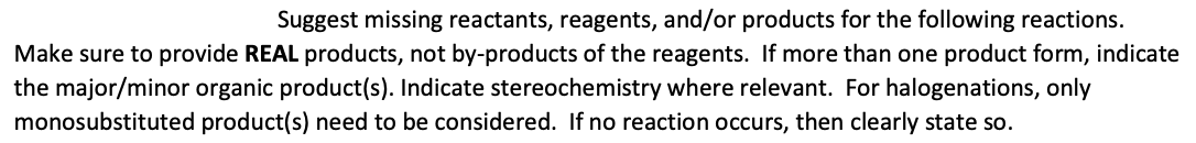 Solved Suggest missing reactants, reagents, and/or products | Chegg.com