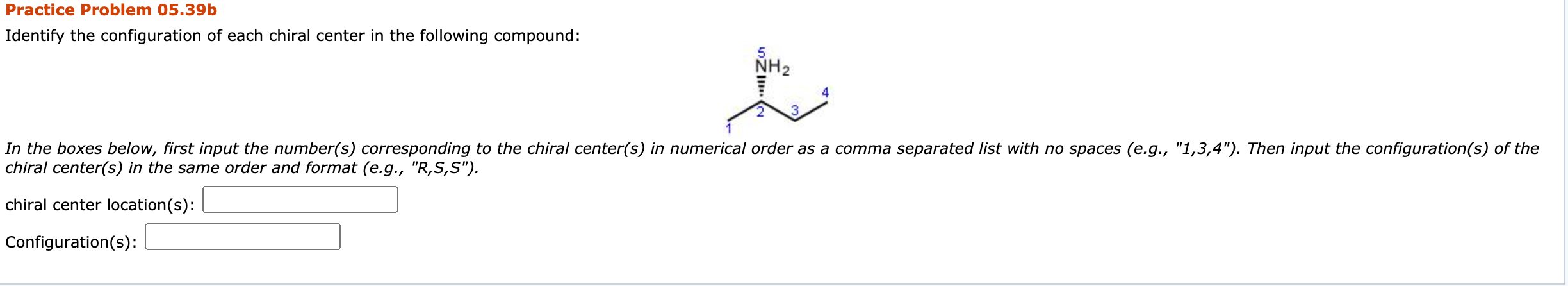 Solved Practice Problem 05.39b Identify the configuration of | Chegg.com