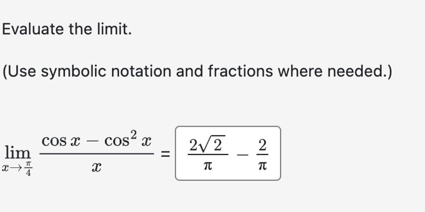 Solved Evaluate the limit.(Use symbolic notation and | Chegg.com