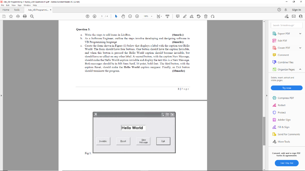Solved Ad_w Programming i lopUp 130 Cuestions ptt - Adobe | Chegg.com