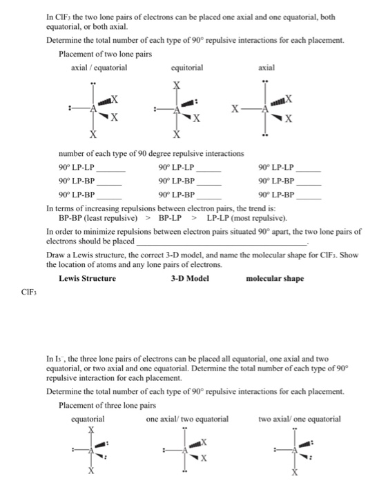 Solved 3, Variations on AXs, steric number (SN) Types AX4E | Chegg.com