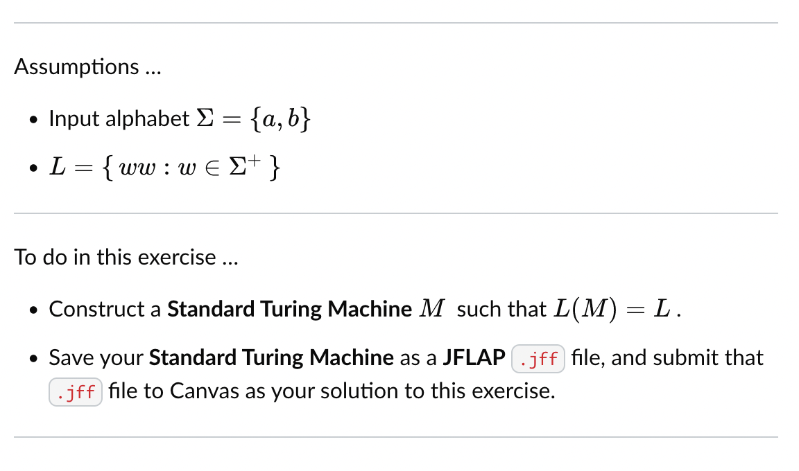 Solved - Input alphabet Σ={a,b} - L={ww:w∈Σ+} To do in this | Chegg.com