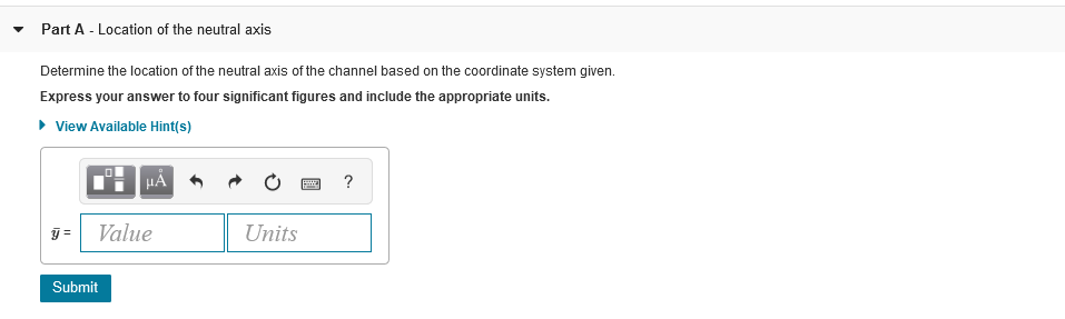 Solved Part A - Location of the neutral axis Determine the | Chegg.com