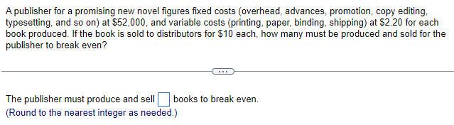 Solved A publisher for a promising new novel figures fixed | Chegg.com