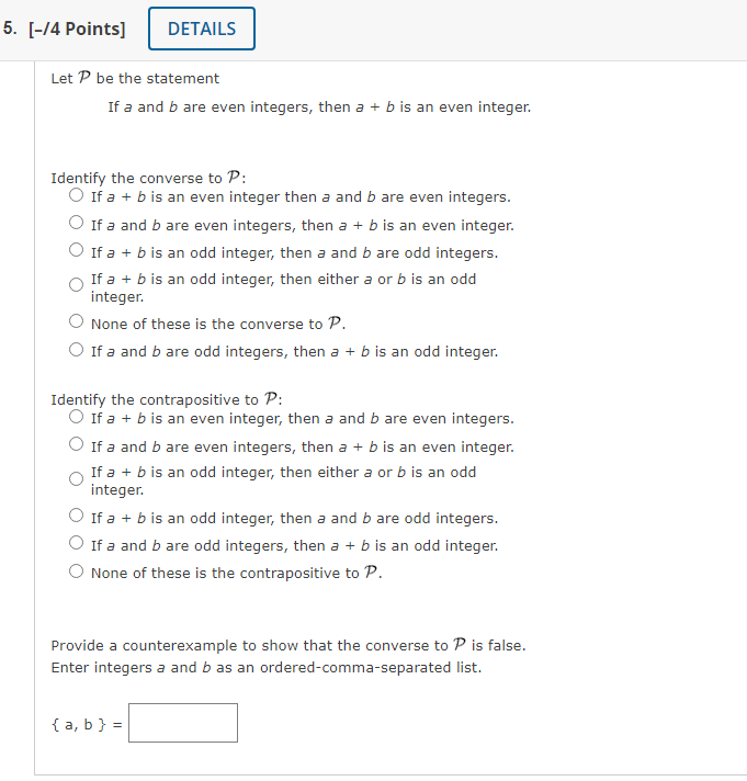 Solved Let \\( \\mathcal{P} \\) be the statement If \\( a | Chegg.com