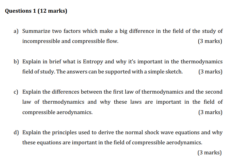 Solved Questions 1 (12 marks) a) Summarize two factors which | Chegg.com