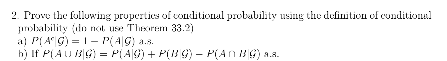 Solved 2. Prove the following properties of conditional | Chegg.com
