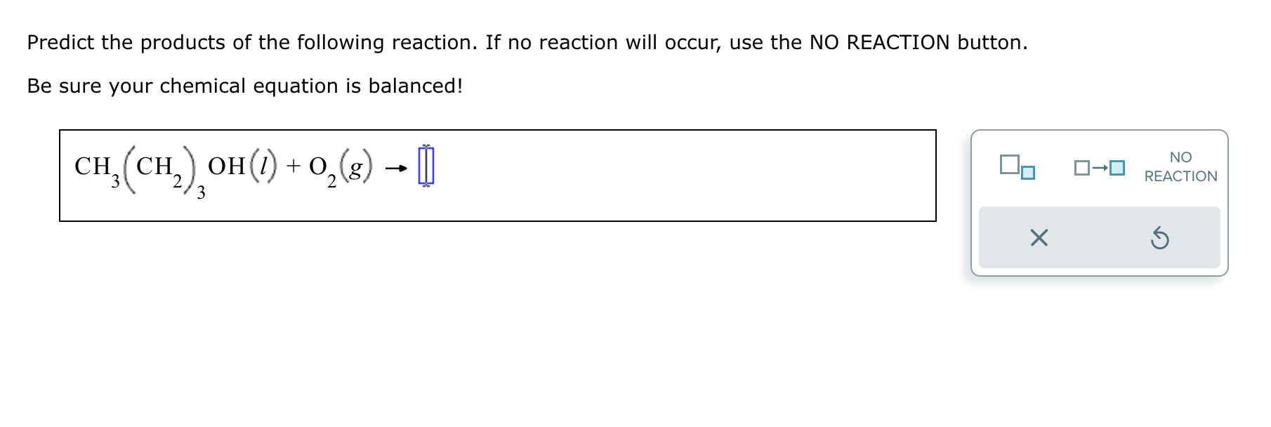 Solved Predict the products of the following reaction. If no | Chegg.com