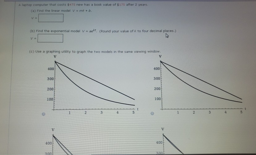 Solved A laptop computer that costs $475 new has a book | Chegg.com