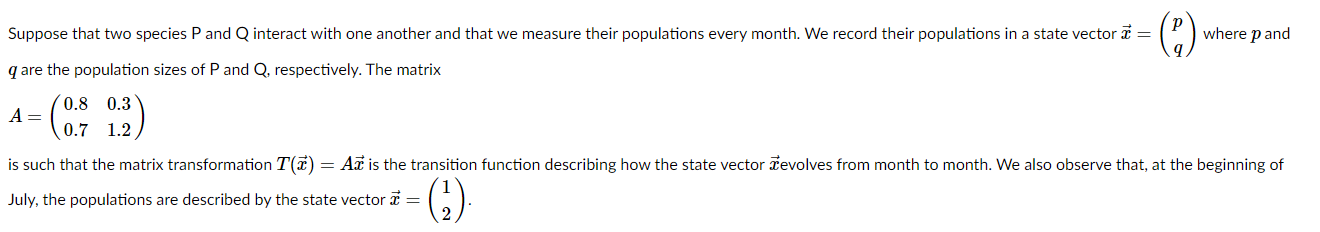 Solved What is your long-term projection for the populations | Chegg.com