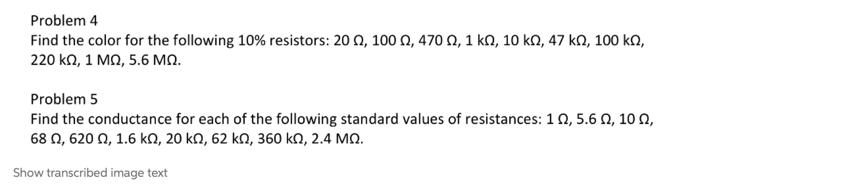 Solved Problem 4 Find the color for the following 10% | Chegg.com