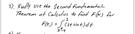 Solved Use the Second Fundamental Theorem of Calculus to | Chegg.com