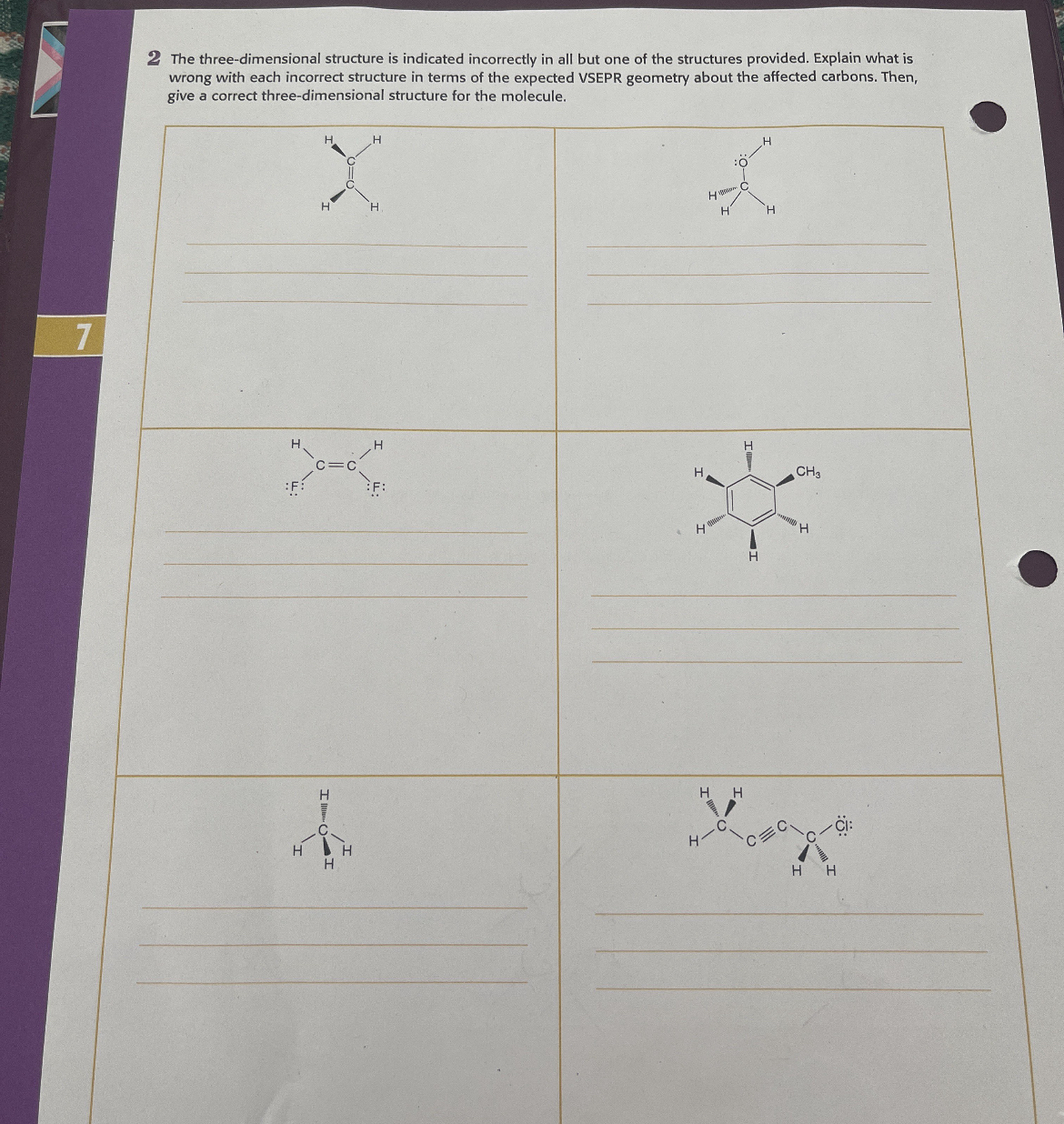 Solved 1 Consider the incomplete 2-D Lewis structure below: | Chegg.com