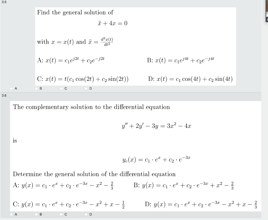 Solved 3 Differential Equations (13 Points) 3.1 Classify the | Chegg.com