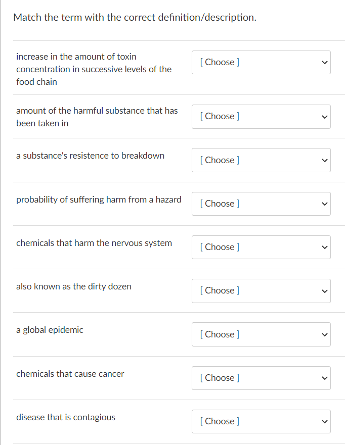 Solved Match the term with the correct | Chegg.com