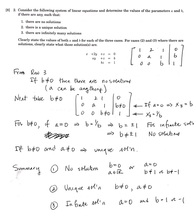 Solved [8] 2. Consider the following system of linear | Chegg.com