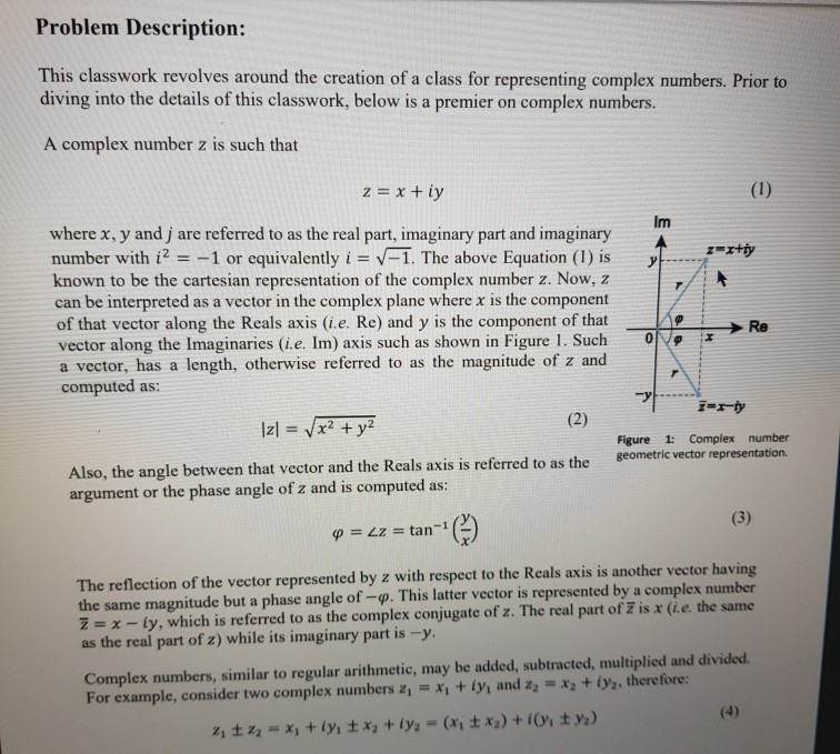Solved Problem Description: This classwork revolves around | Chegg.com