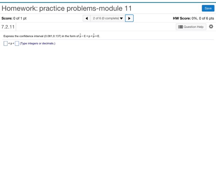 Solved Homework Practice Problems Module 11 Score 0 Of 1