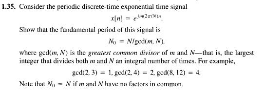 Solved 35. Consider the periodic discrete-time exponential | Chegg.com