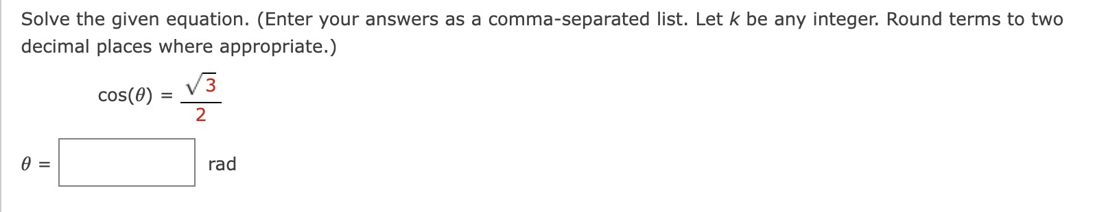 Solved Solve the given equation. (Enter your answers as a | Chegg.com