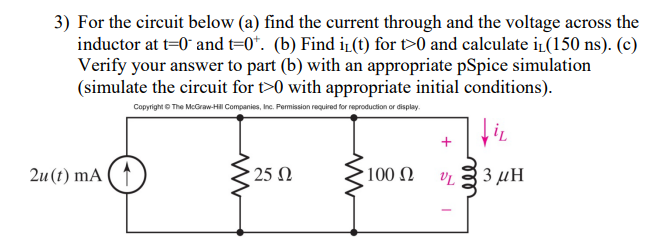 Solved 3) For the circuit below (a) find the current through | Chegg.com