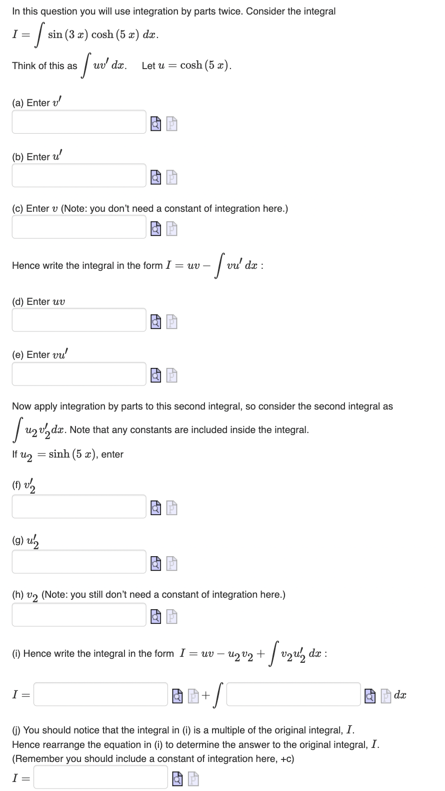 Solved In this question you will use integration by parts | Chegg.com