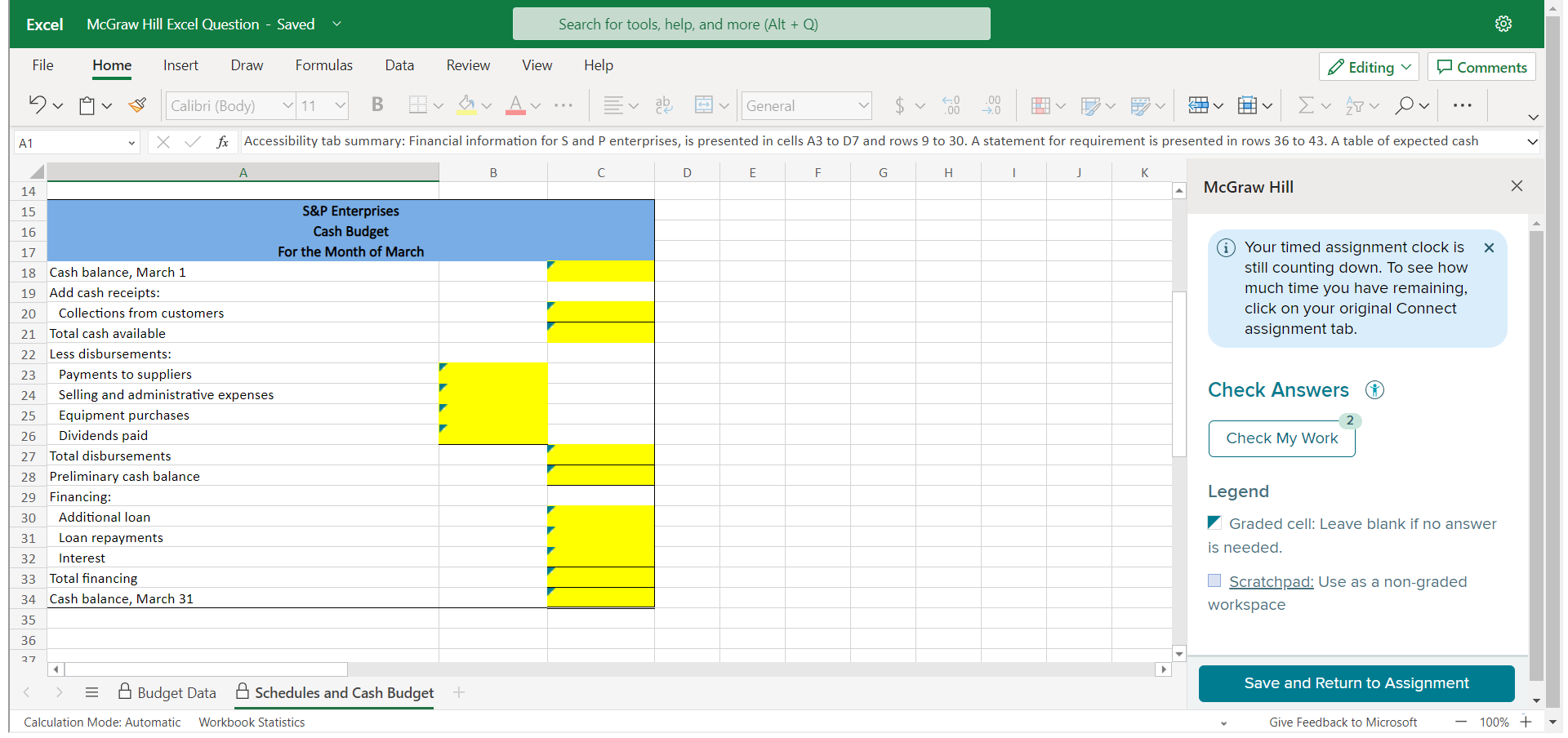 Solved (i) Your timed assignment clock is still counting | Chegg.com