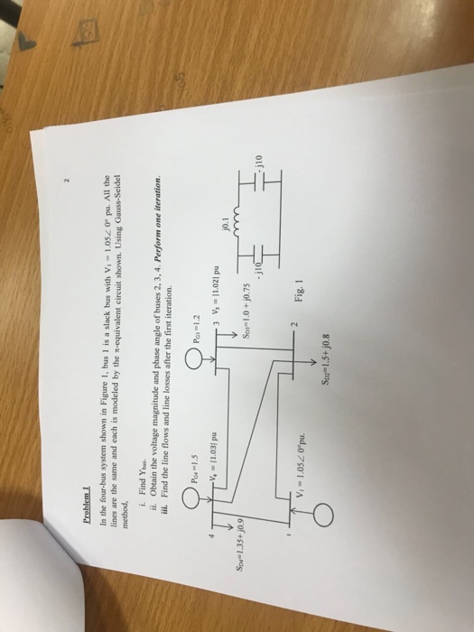 Solved Problem four-bus system shown in Figure 1, bus 1 is a | Chegg.com