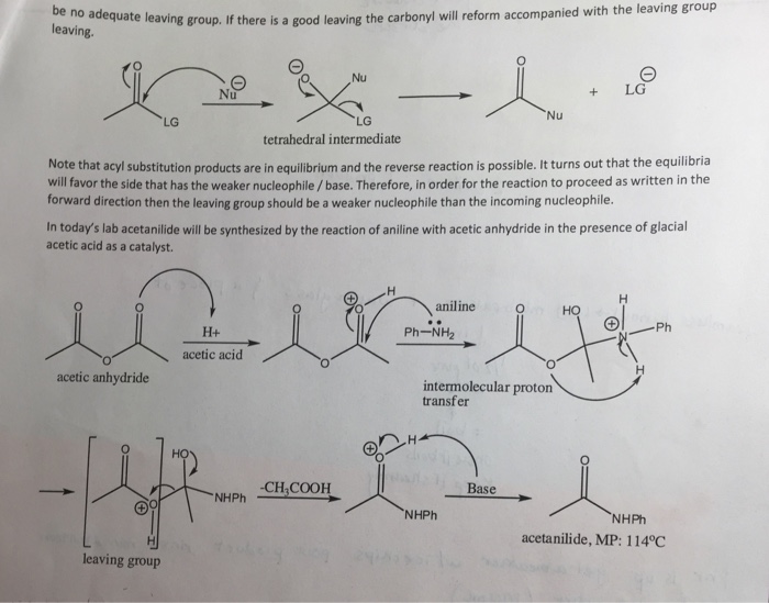 Solved Lab: Acyl Substitution: Synthesis of Acetanilide | Chegg.com