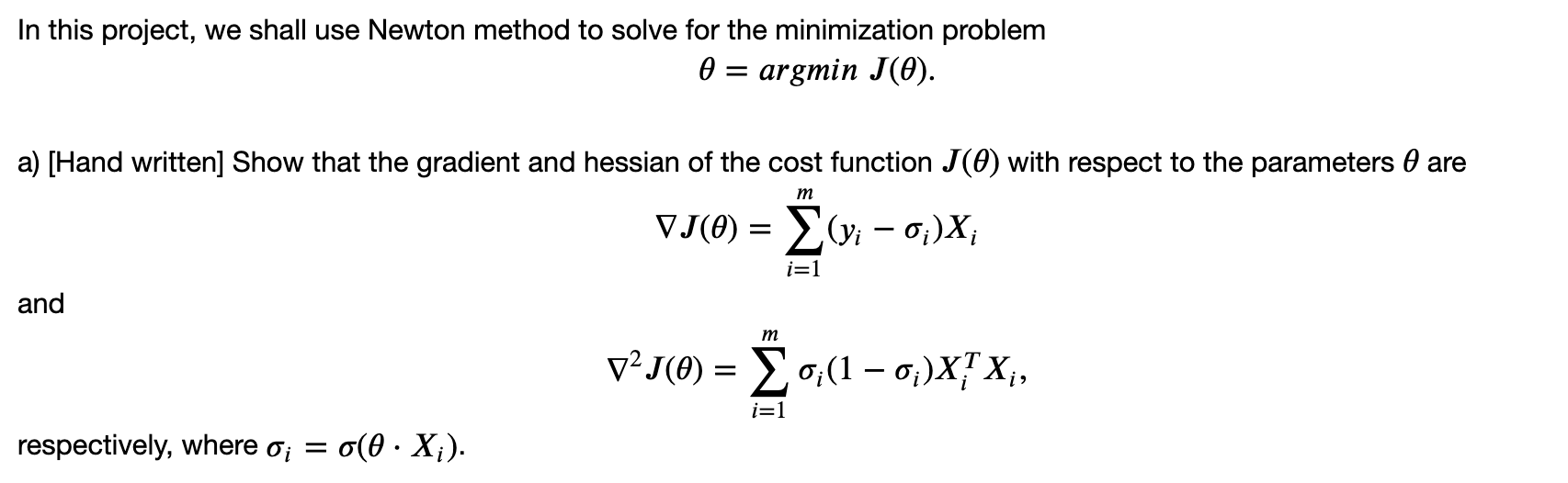 In this project, we shall use Newton method to solve | Chegg.com