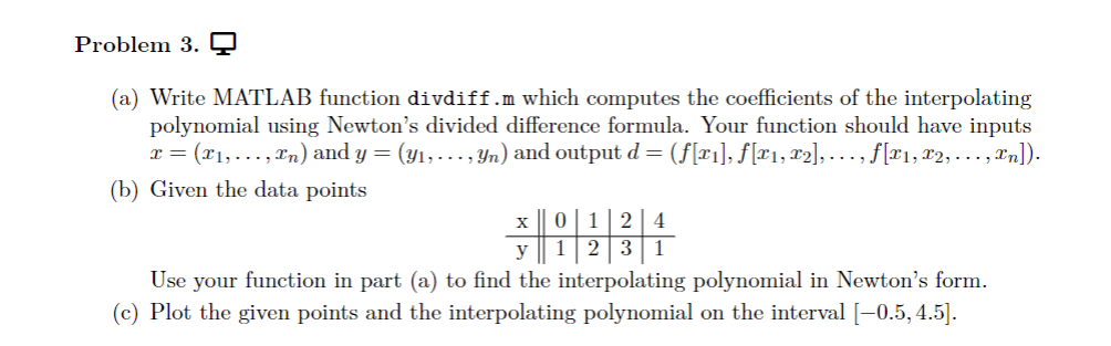 Solved Use matlab to solve this question | Chegg.com