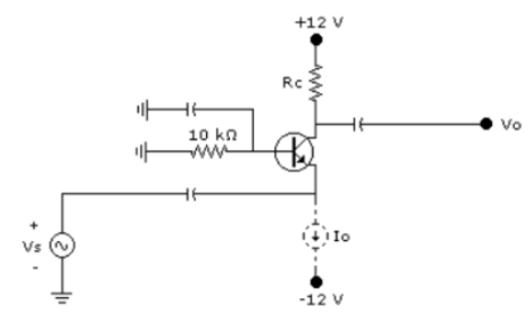 Solved Common Emitter Amplifier without Emitter Bypass | Chegg.com