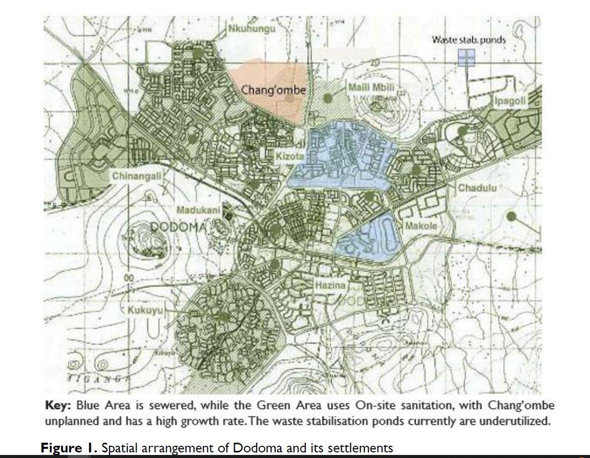 Solved Key: Blue Area is sewered, while the Green Area uses | Chegg.com