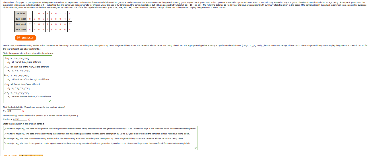 Solved The authors of a poper on perceptions of video games | Chegg.com