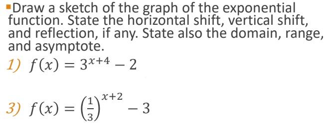Solved Draw a sketch of the graph of the exponential | Chegg.com