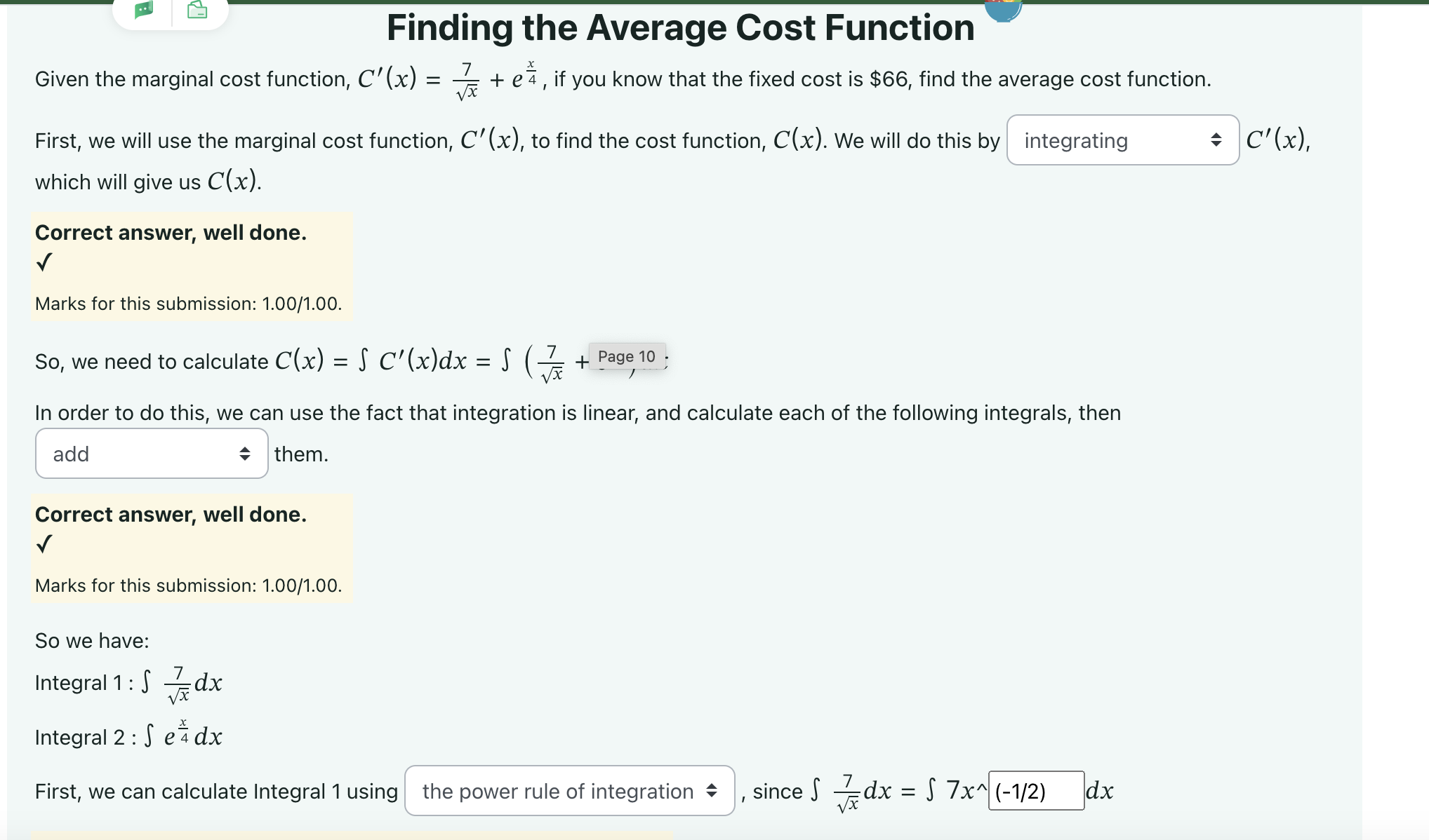 Solved Finding the Average Cost Function Given the marginal | Chegg.com