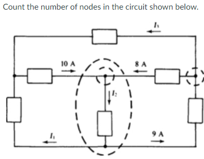 Solved Count the number of nodes in the circuit shown below. | Chegg.com