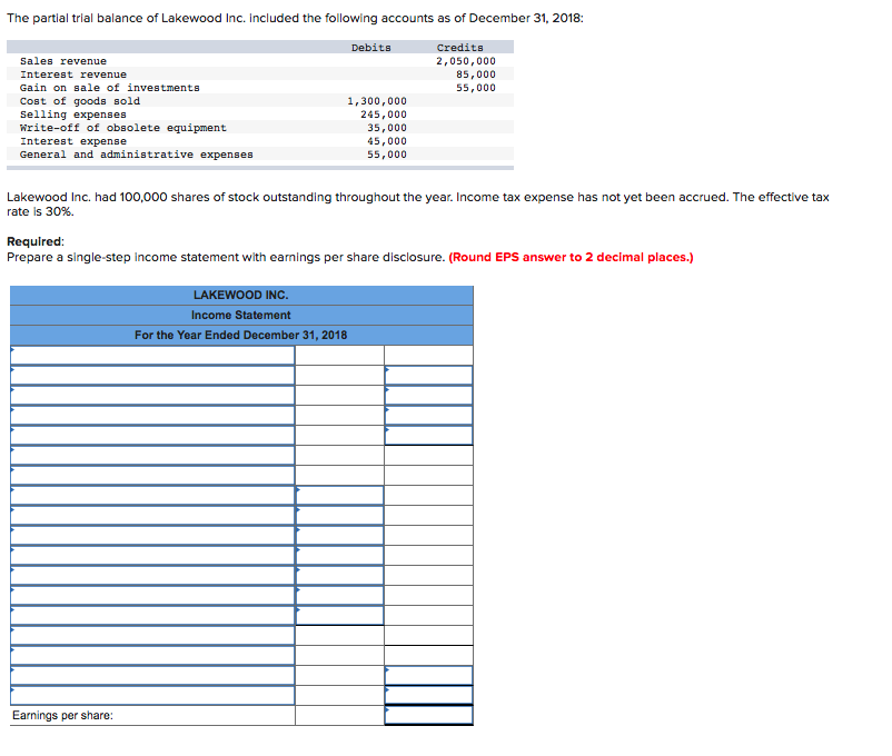 Solved 50. Prepare a single step income statement with | Chegg.com